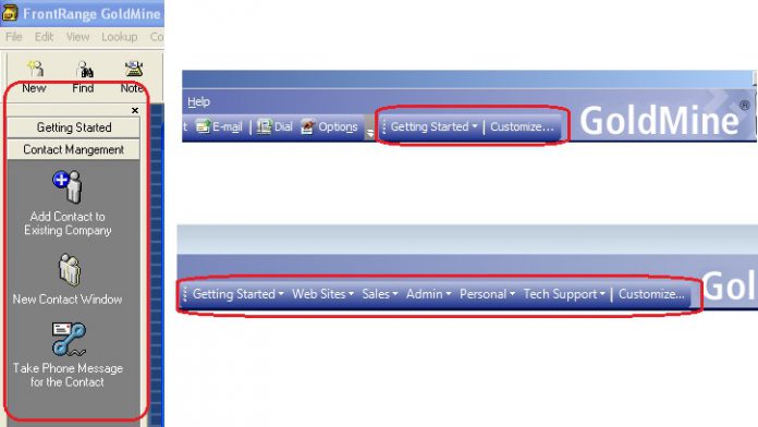 Using The GoldMine Taskbar - The GoldMine Compass
