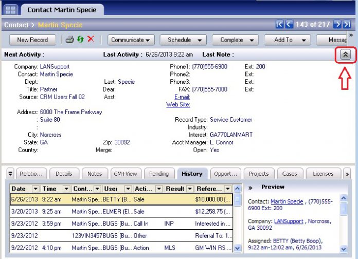 Hiding Contact Details - The GoldMine Compass