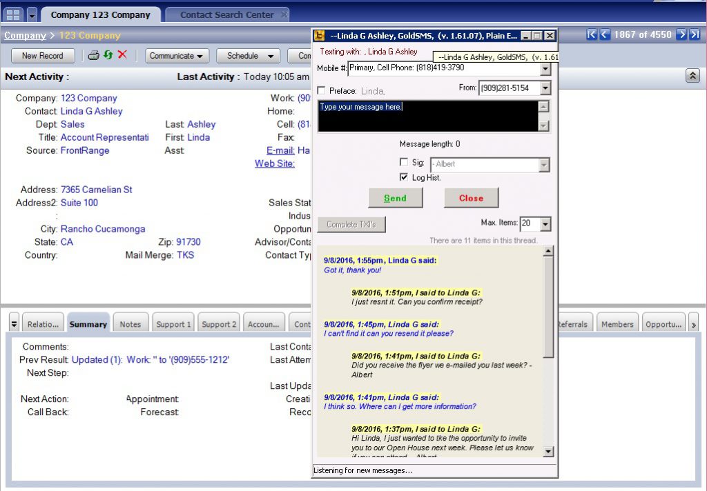 Introducing GoldSMS - The GoldMine Compass